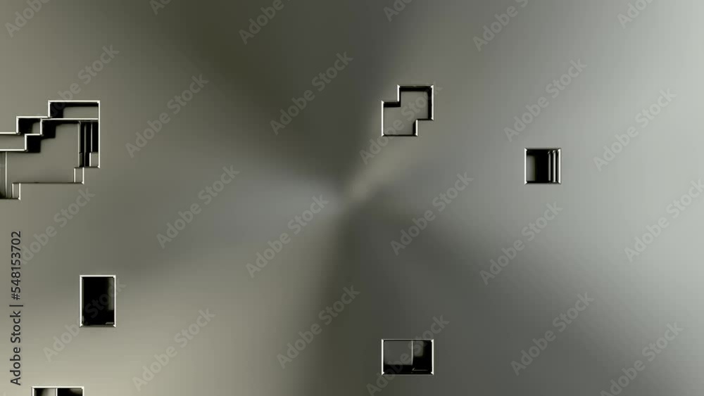 Abstract Metal cracking or splitting. square, is punched into a square ...