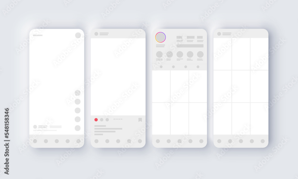 Instagram Reels Stories Feed Template for Social Media App Screen ...