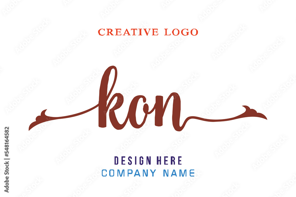 KON lettering, perfect for company logos, offices, campuses, schools ...