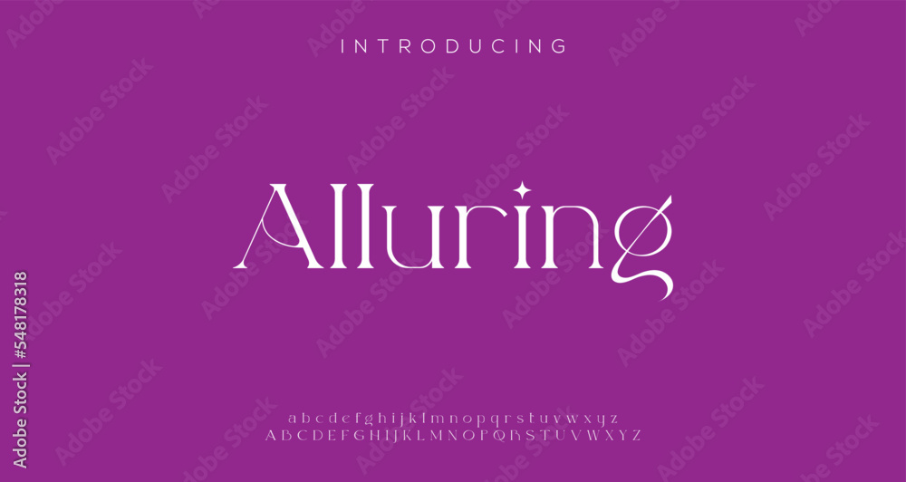 ALLURING Minimal luxury typo Font and Modern tech Typography urban ...