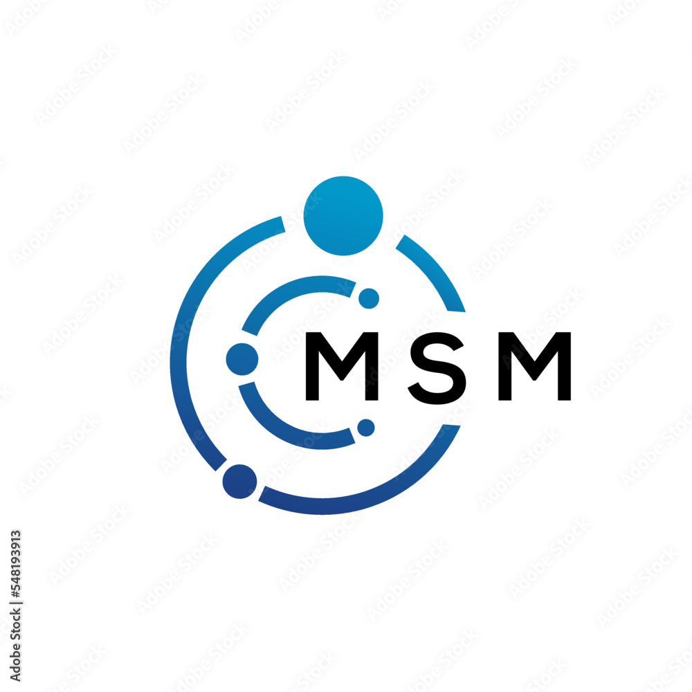 MSM letter technology logo design on white background. MSM creative initials letter IT logo ...