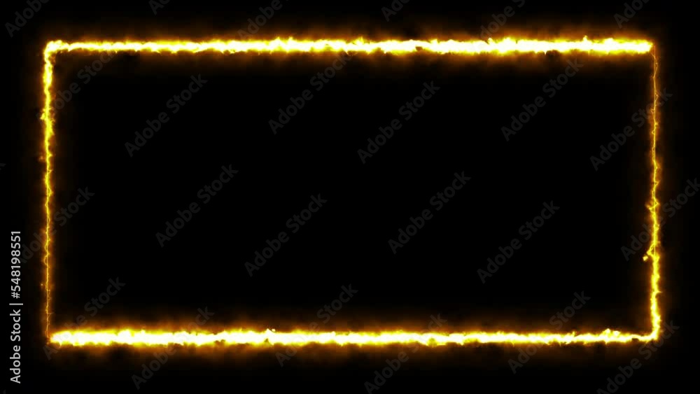 Seamless abstract burning of neon glowing ultraviolet lines. Looping ...