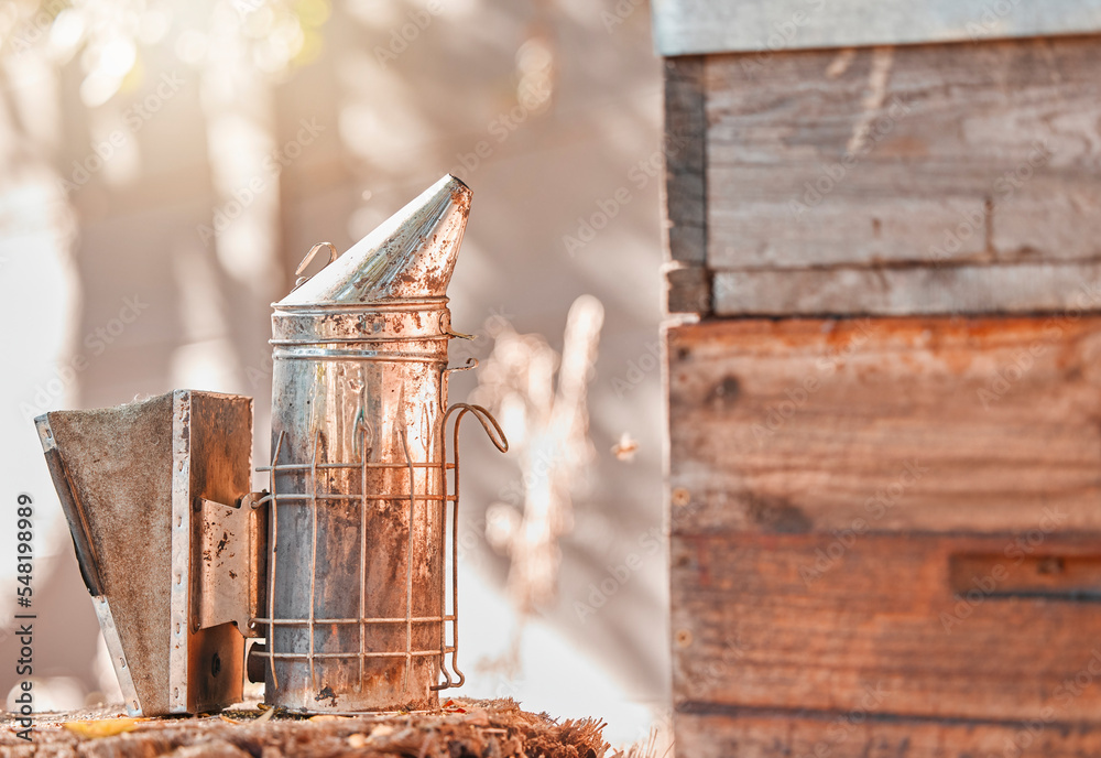 Farm, nature and metal smoker for beekeeping work, protection and ...