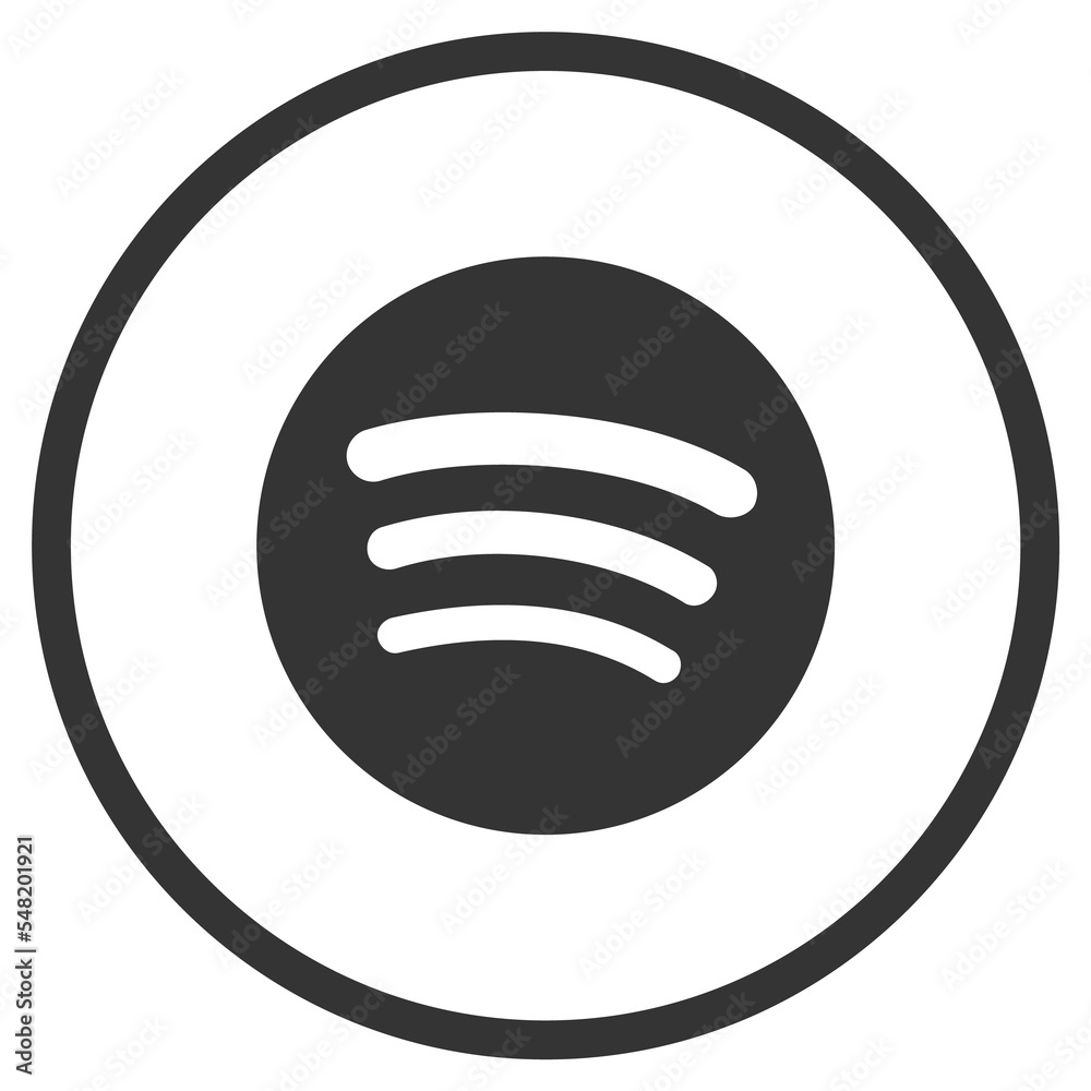 Logo icon of Spotify app. Stock Illustration | Adobe Stock