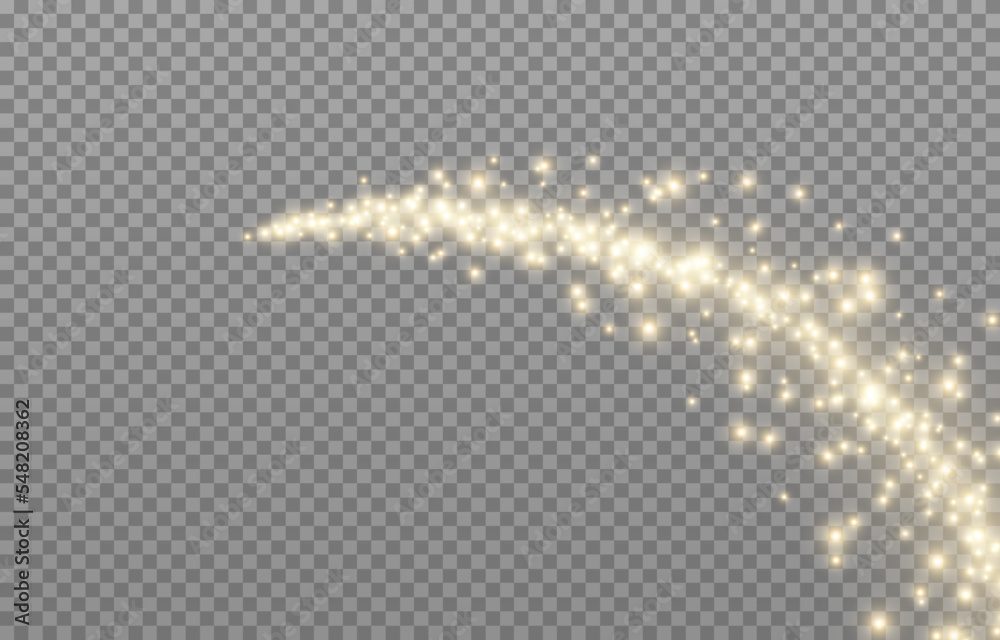 Vector magical light png. Glowing dust on an isolated transparent ...