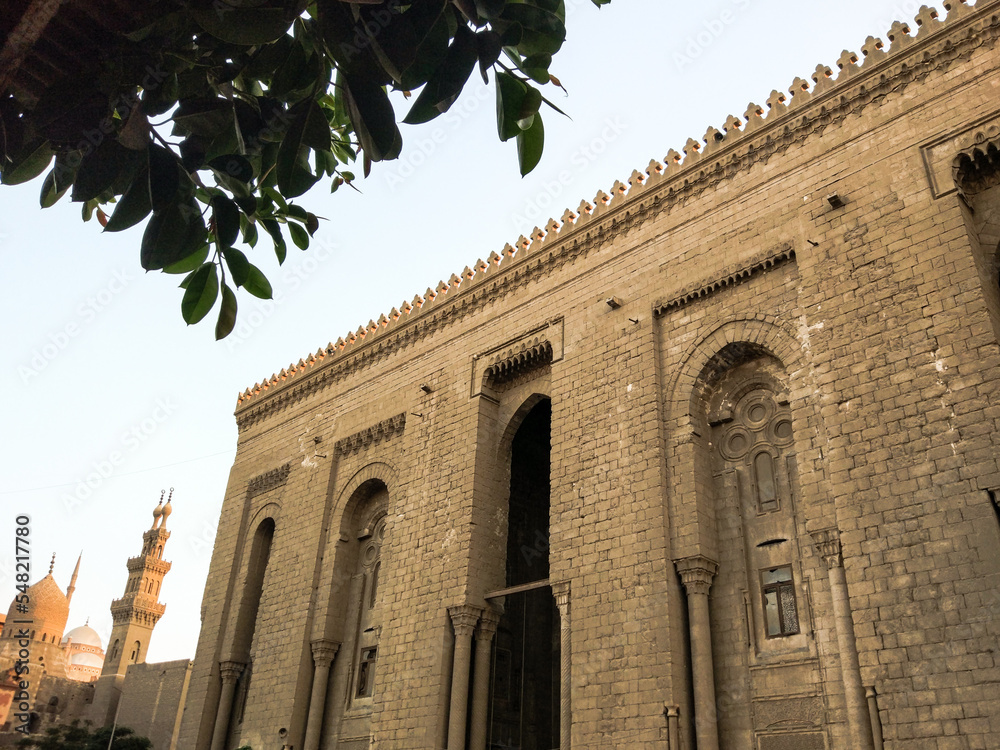 Side view of Al Rifa'i Mosque with Mosque of Qani-Bay and Mosque of ...