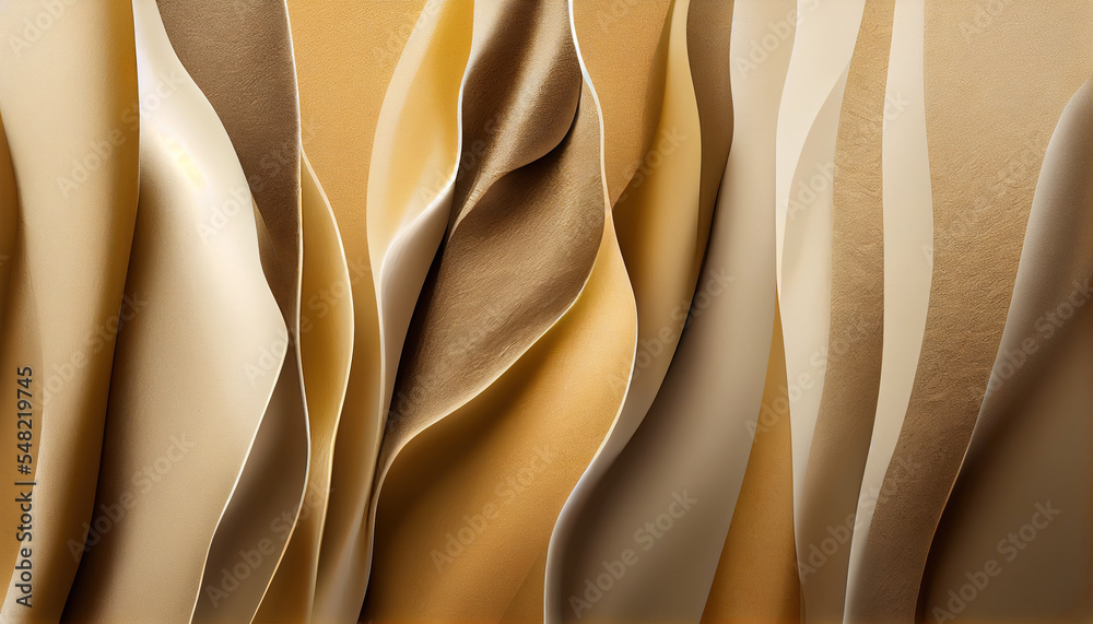 Abstract silk fabric background with many folds. modern digital art ...