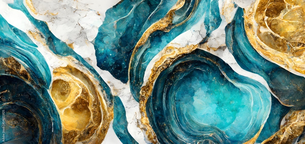 abstract marble wallpaper for wall decor. Resin geode and abstract art ...