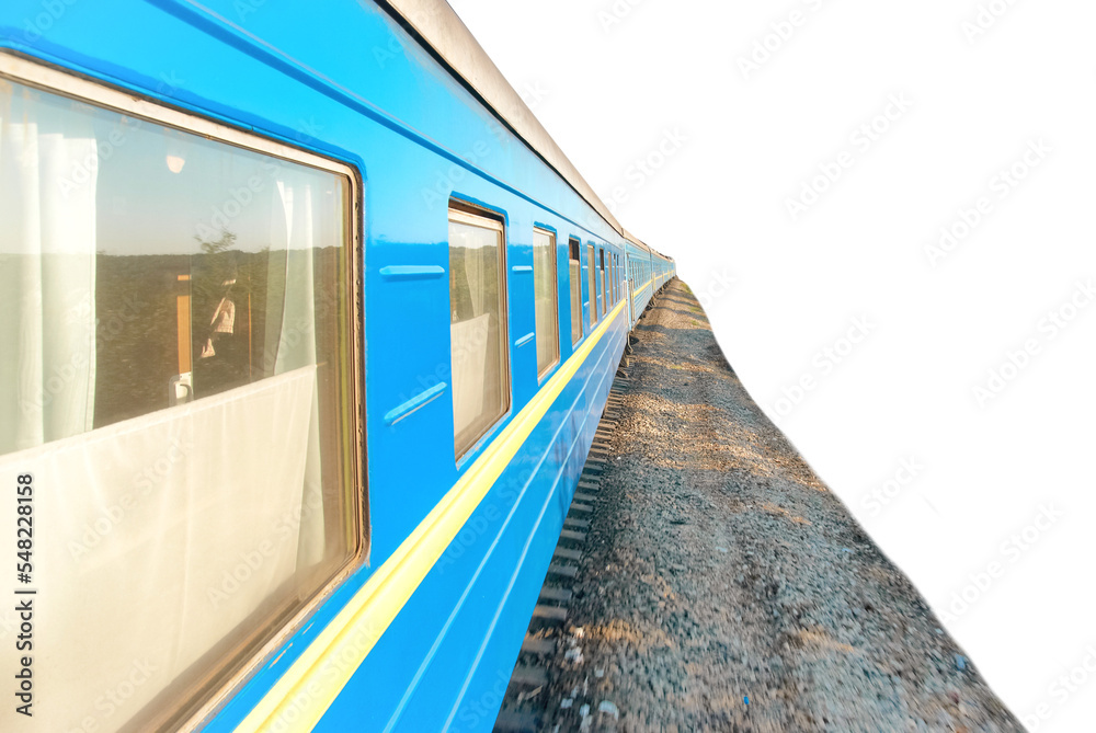 Motion train and blue wagon in PNG isolated on transparent background ...
