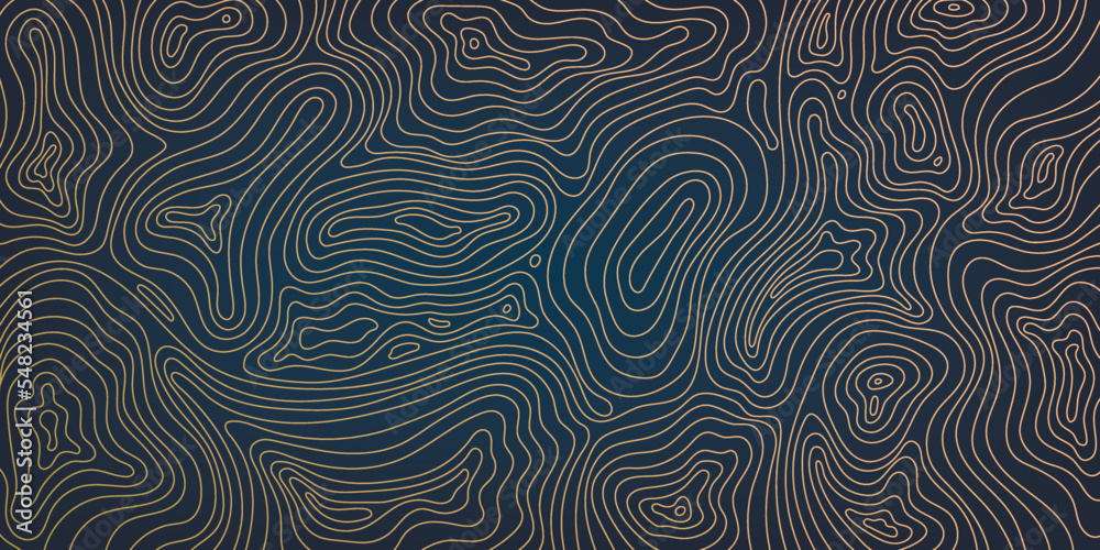 Vector abstract topographic map contour background, line pattern ...