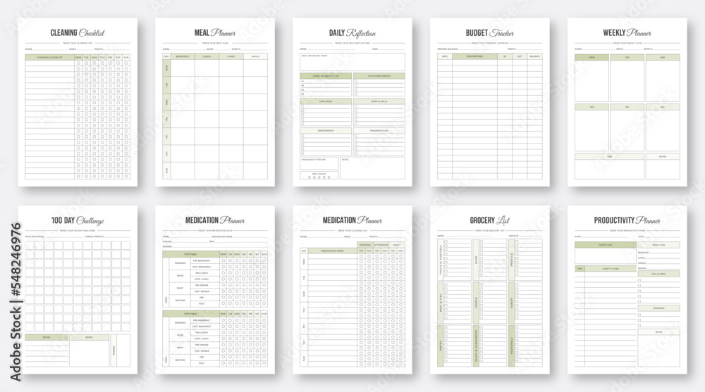 Modern planner template. Printable Life & Business Planner Set ...