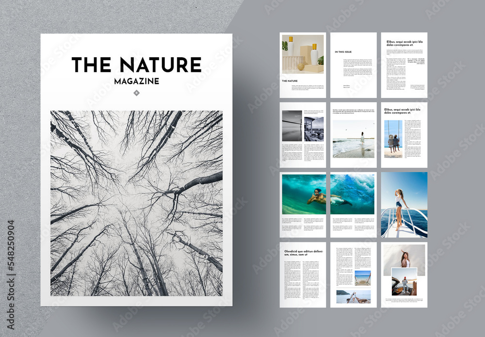 The Nature Magazine Stock Template | Adobe Stock
