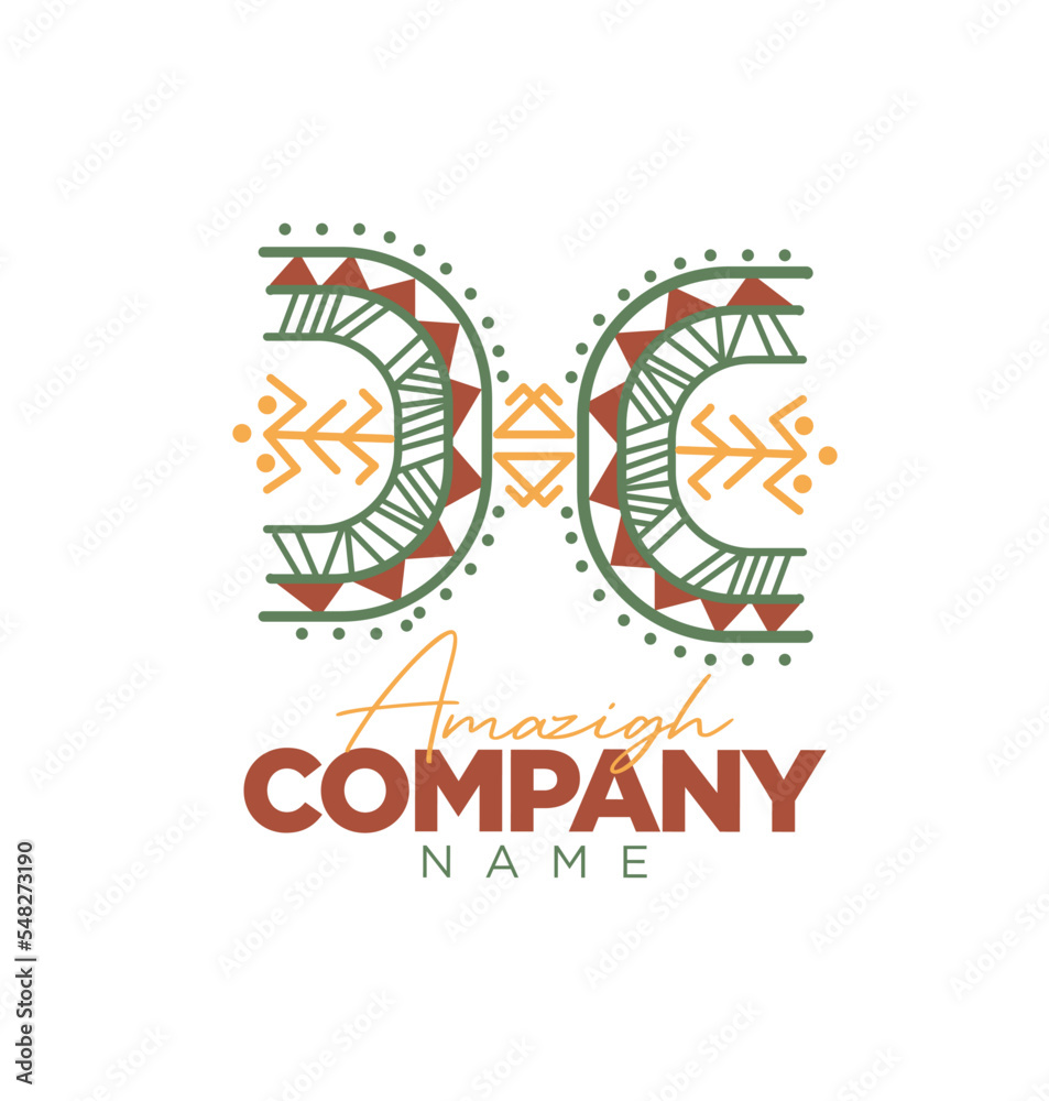 Poster Amazigh logo design, Tifinagh symbol, berber letter drawing, African symbol, – Wall Art ...