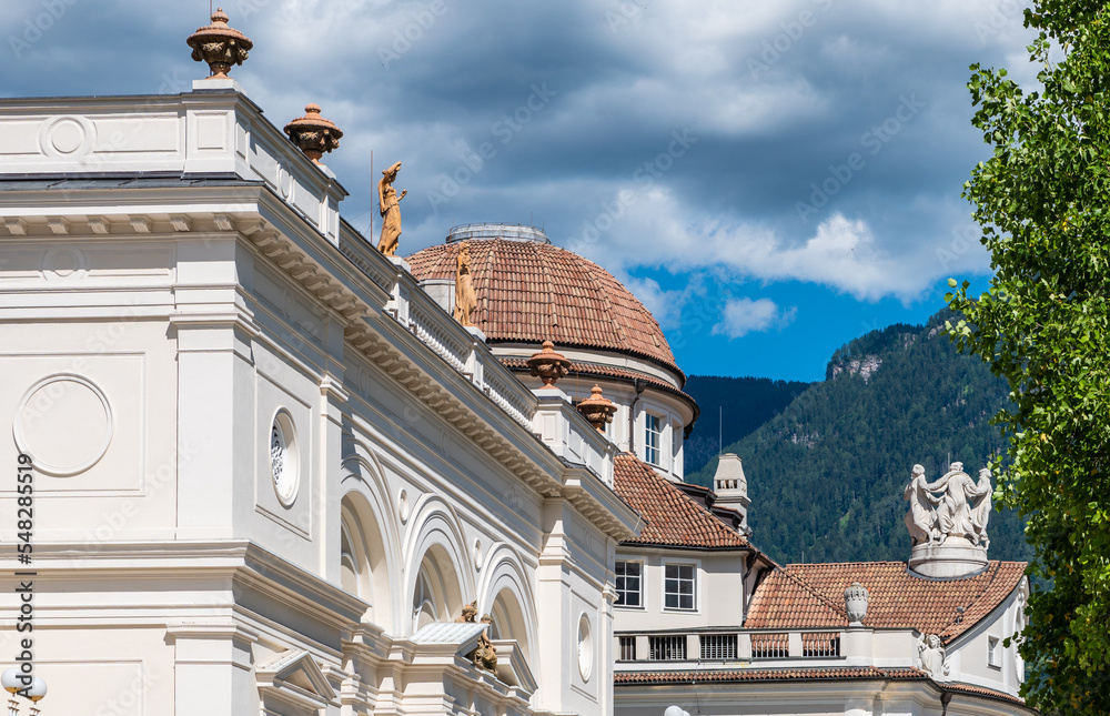 Merano (Meran) in South Tyrol: Kurhaus, the Art Nouveau style building ...