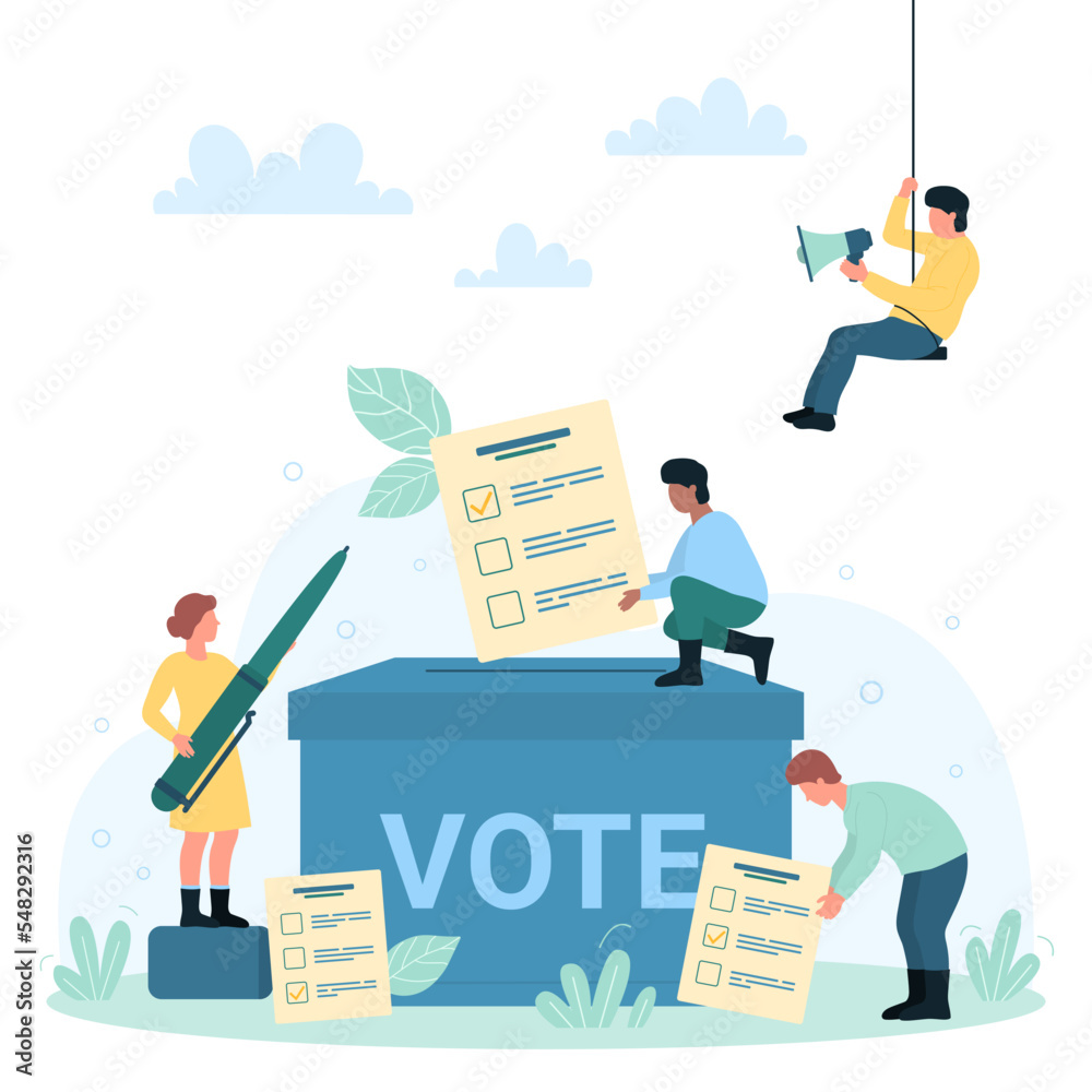 People Voting Cartoon