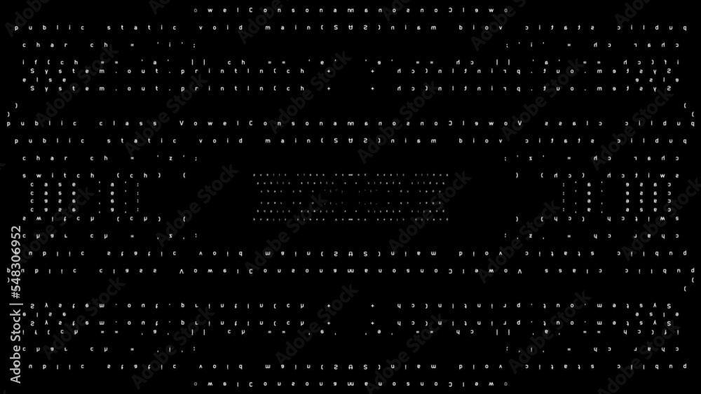 Technology background with abstract digital code motion. Software ...