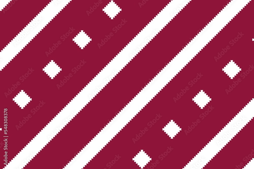 Geometric pattern in the colors of the national flag of Qatar. The ...