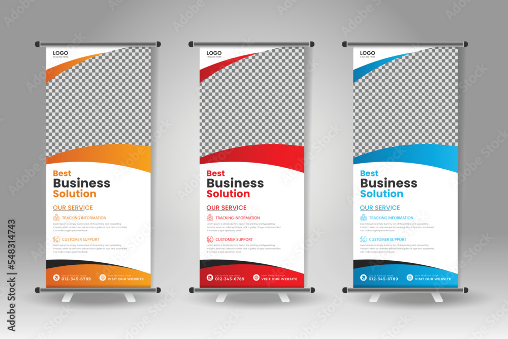 New Presentation business corporate roll-up banner design, roll-up ...