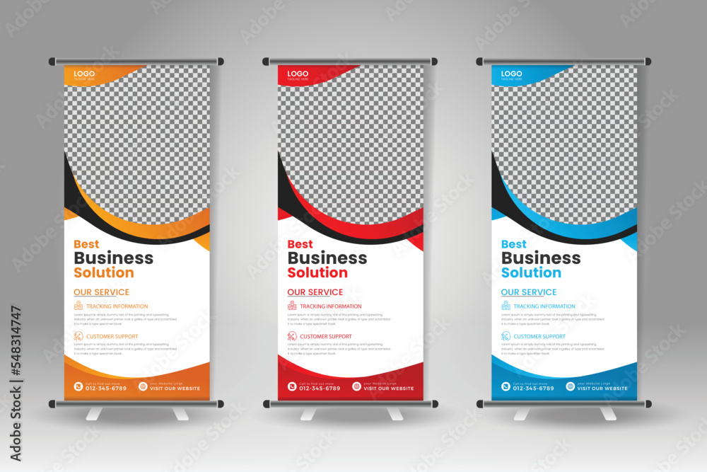 New Trend business corporate roll-up banner design, roll-up banner, x ...