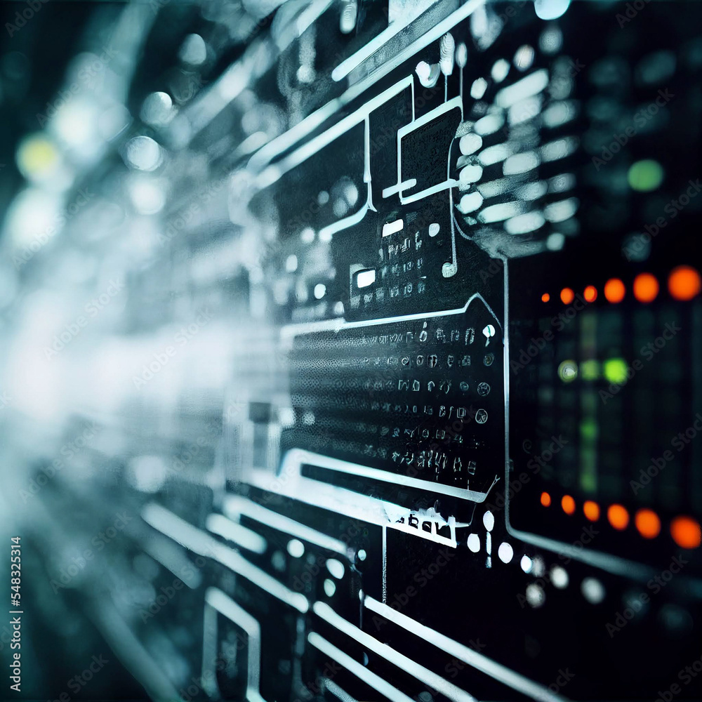 Futuristic Computer Interface Wallpaper