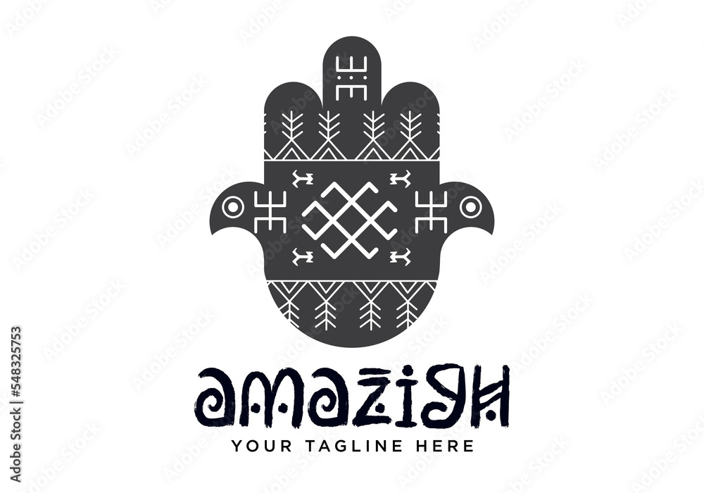 Amazigh logo design, Tifinagh symbol, berber letter drawing, African ...