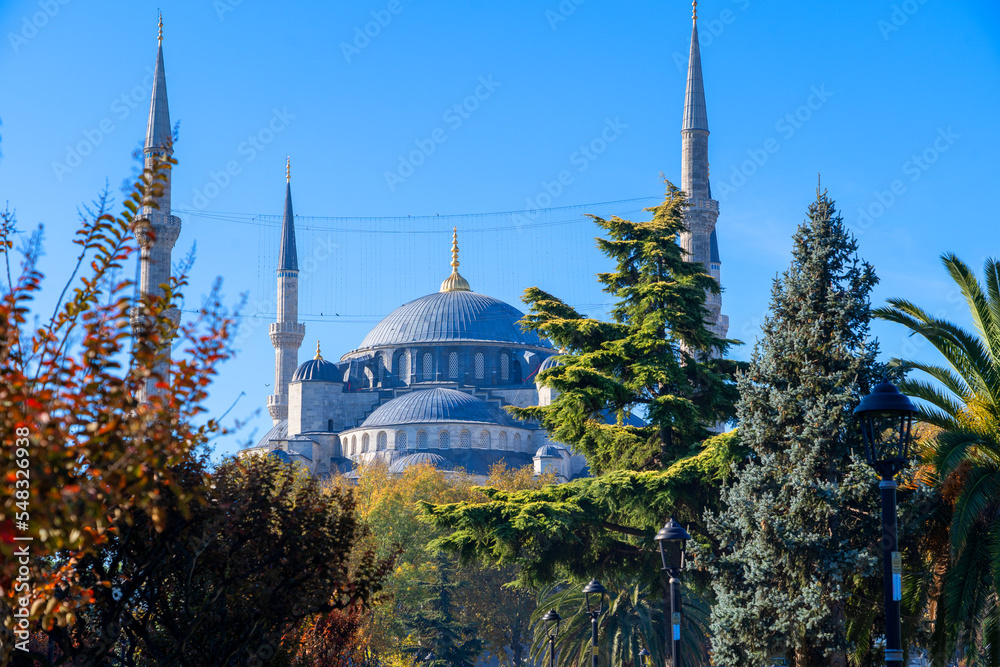 Blue Mosque also known as Sultan Ahmed Mosque an Ottoman era historical ...