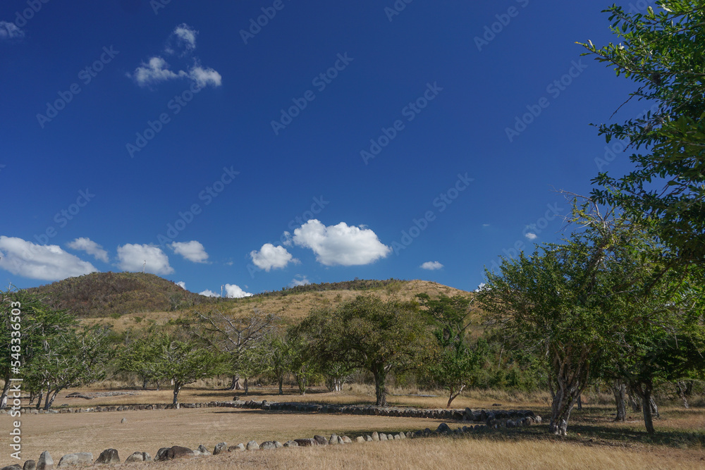 Ponce, Puerto Rico, USA: Main plaza at the Tibes Indigenous Ceremonial ...