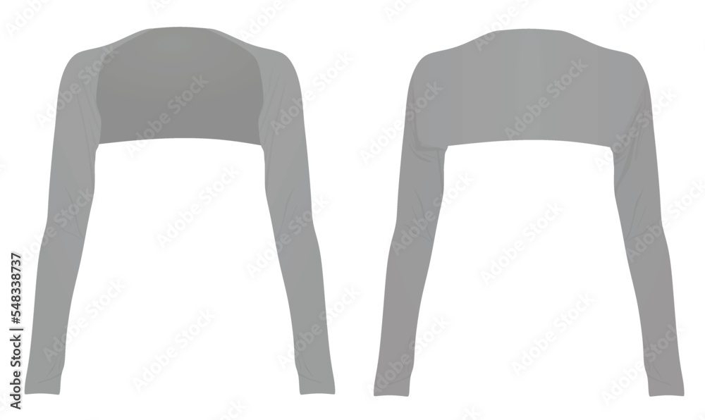 Woman grey bolero. vector illustration Stock Vector | Adobe Stock