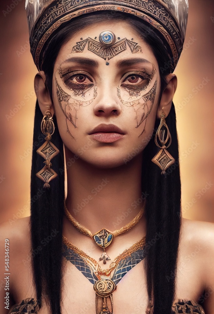 A fictional person, not based on a real person. Portrait of a beautiful ...