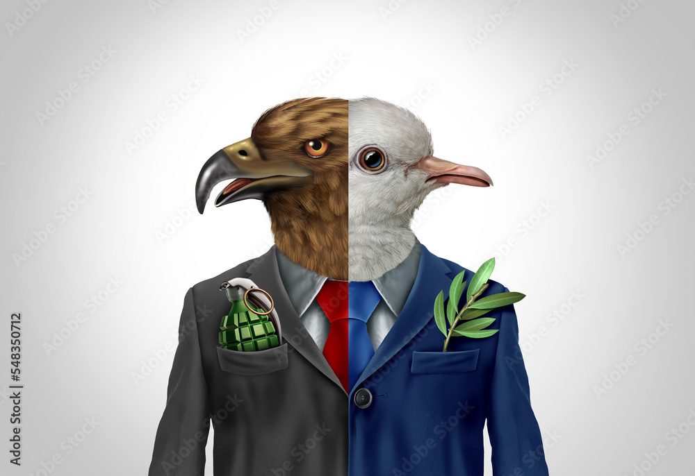 Warmonger and Pacifist as a pro-War or anti-war And Diplomacy Symbol as ...
