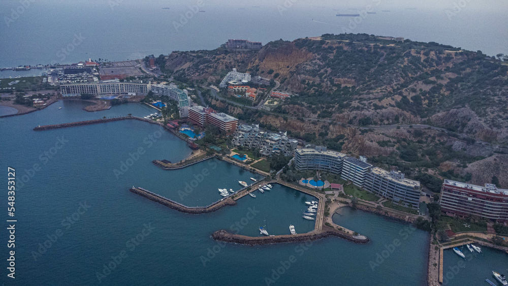 Drone photos (overhead view) of Cerro el Morro, Lido beach, Los Canales ...