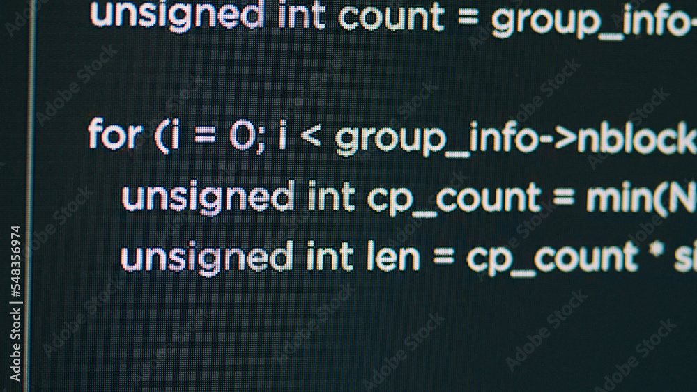 Monitor Display Of System Engineer Typing Source Code On Terminal Window Creating Software App