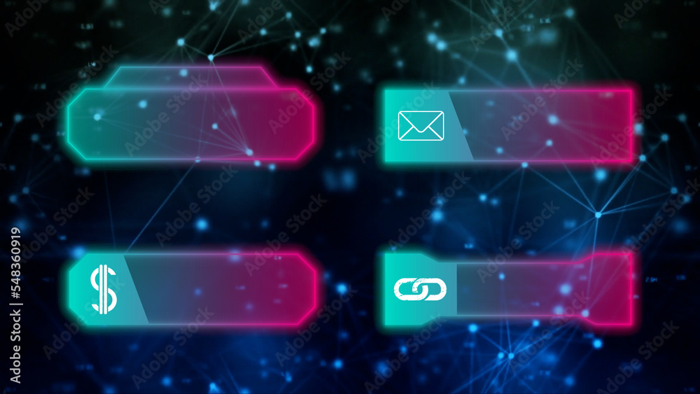 Neon Streamer Banners Stock Template | Adobe Stock