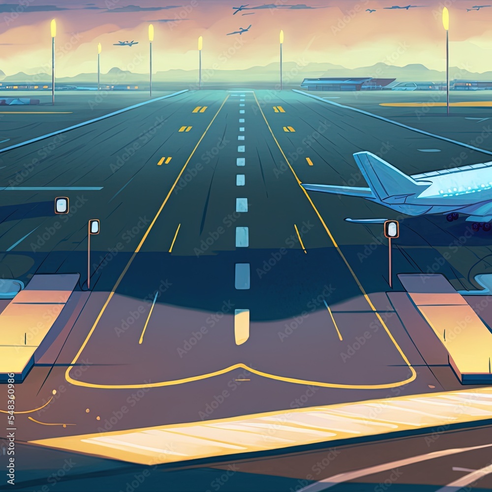 Airport Runway Illustration