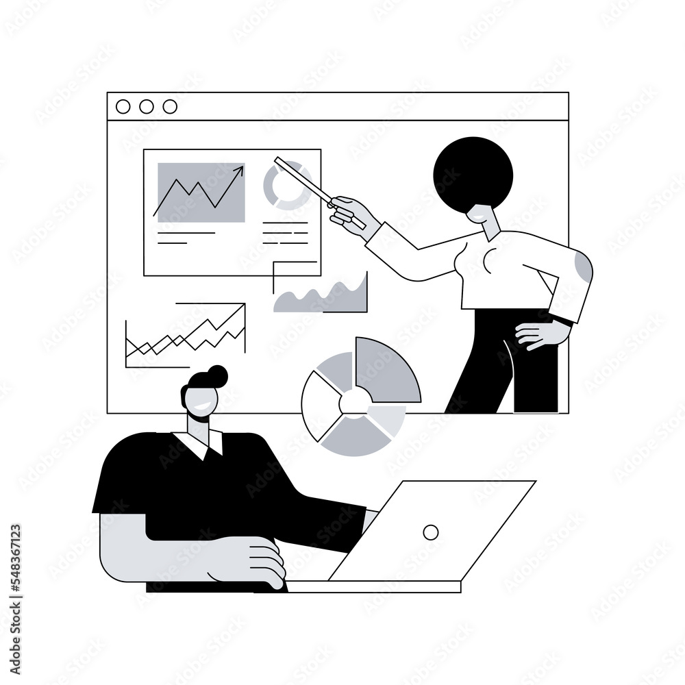 Visual storytelling abstract concept vector illustration. Eye-catching ...