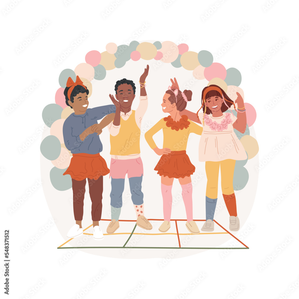 Wacky day isolated cartoon vector illustration. Neon theme day, young ...