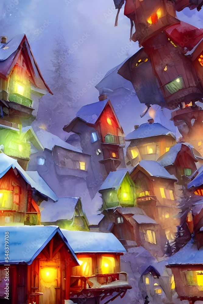 There's a village made entirely out of gingerbread houses, and each one ...