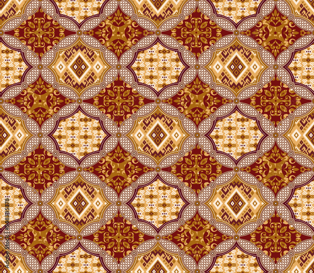 Traditional Batik, ulos, javanese pattern from Indonesia, digital image ...