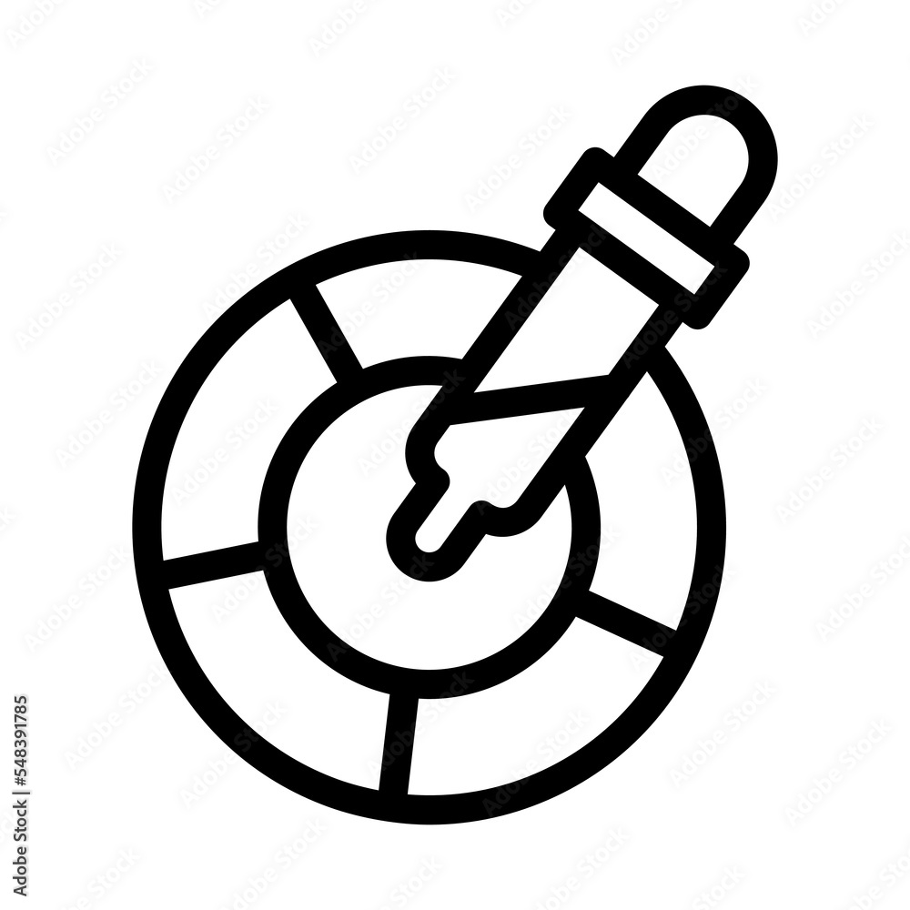 color picker line icon illustration vector graphic Stock Vector | Adobe ...