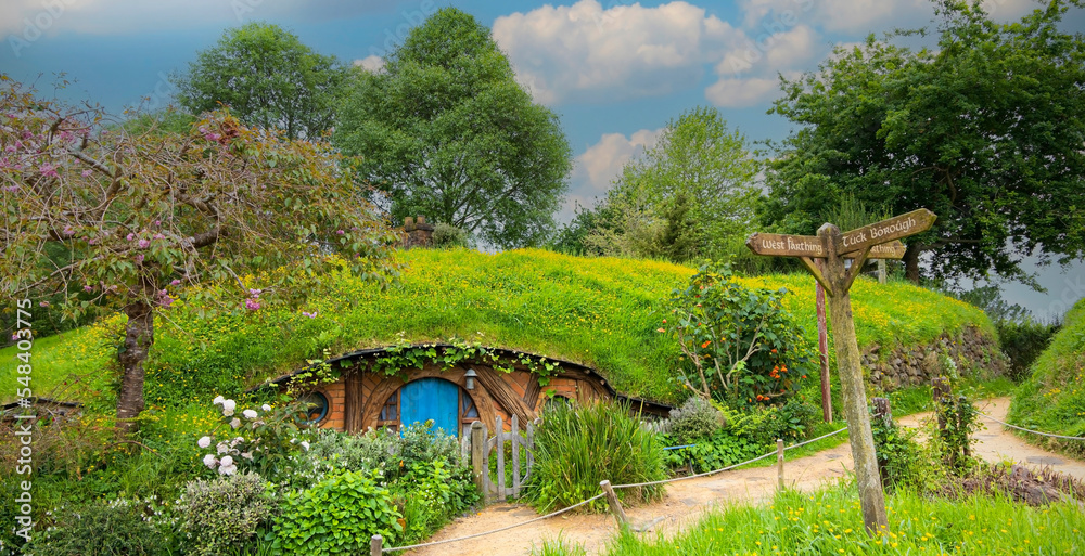 MATAMATA- NEW ZEALAND -NOVEMBER -2- 2022: Hobbiton - movie set created ...