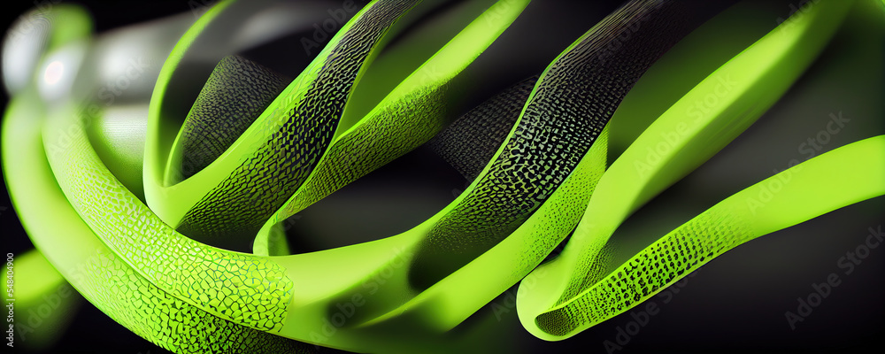 Abstract green fiber background. modern digital art illustration. Stock ...