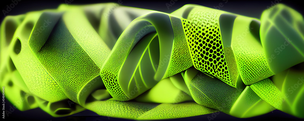 Abstract green fiber background. modern digital art illustration. Stock ...