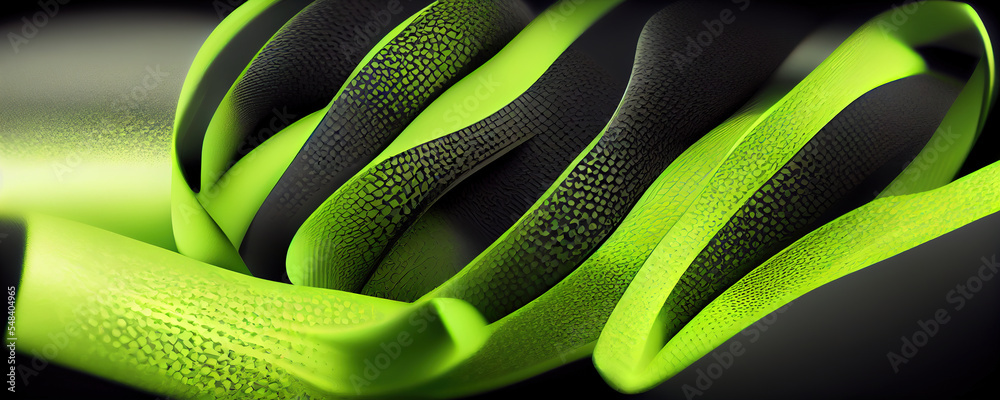 Abstract green fiber background. modern digital art illustration. Stock ...