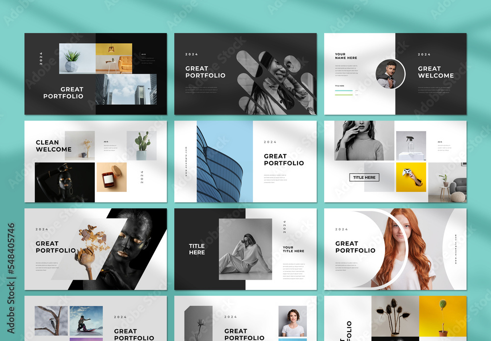 Portfolio Presentation Layout Stock Template | Adobe Stock