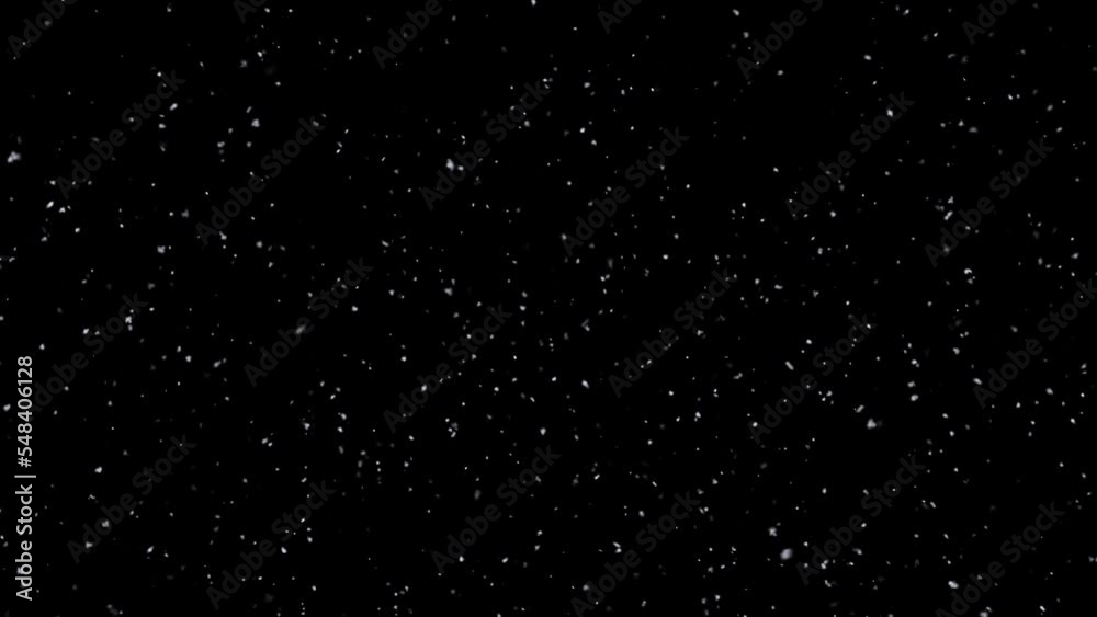 snowfall overlay, black background - winter, slowly falling snow effect ...