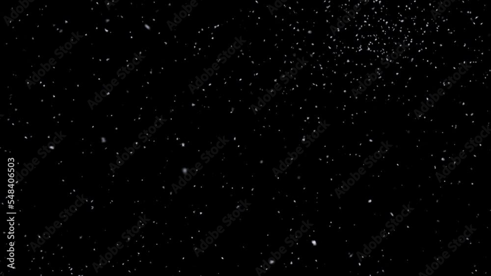 snowfall overlay, black background - winter, slowly falling snow effect ...