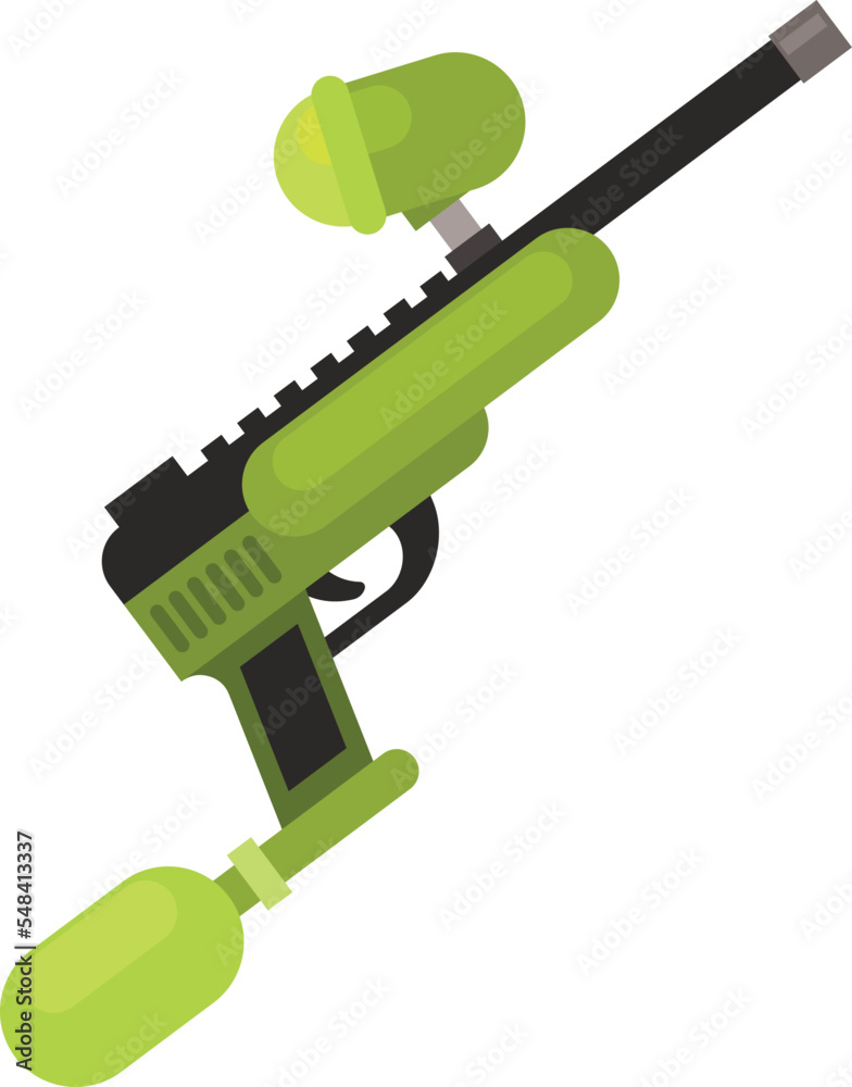 Vector Image Of A Paintball Gun, Isolated On Transparent Background ...