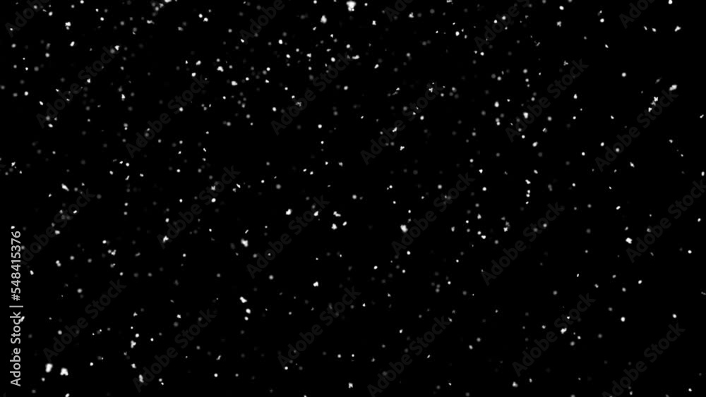 snowfall overlay, black background - winter, slowly falling snow effect ...