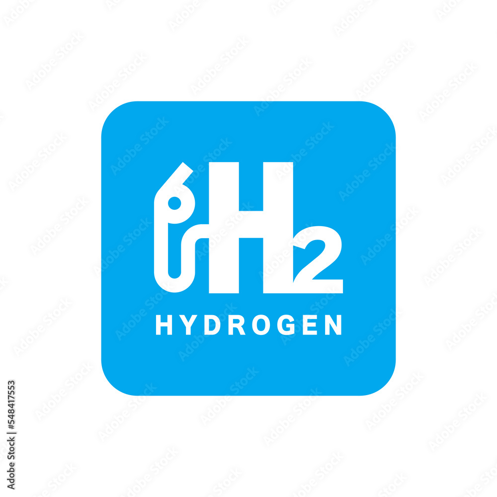 Hydrogen filling gas station icon symbol, Eco friendly vehicle concept ...
