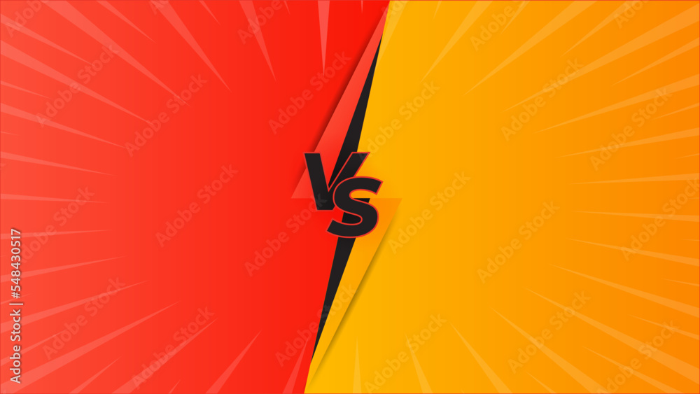 Facts vs myths versus battle background with lightning bolt. Concept of ...